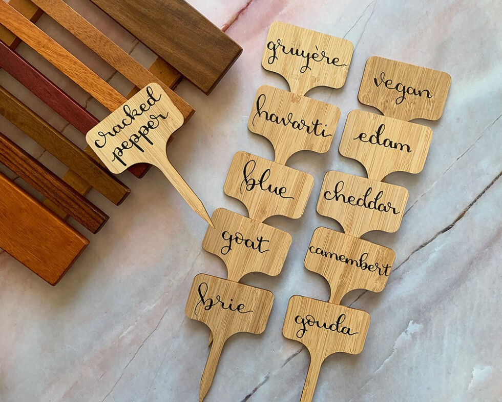 Product Spotlight: Hand Lettered Cheese Labels - Jaded Studios Shop